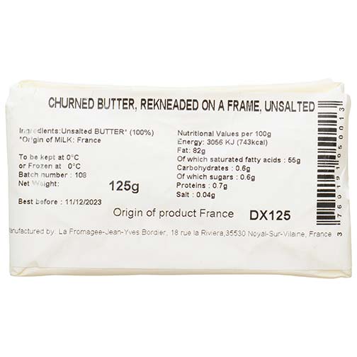 Bordier Churned Butter in a Bar, Unsalted - Gourmet Food Store