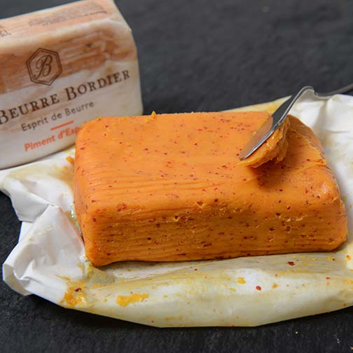 Bordier Churned Butter in a Bar, Salted - with Espelette Pepper ...