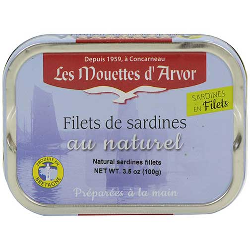 French Sardines Fillets Natural | Les Mouettes d'Arvor | Gourmet Food Store