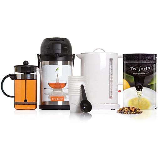 Tea Forte | Sampling Kit | Coffee Tea Press, Pump and Kettle