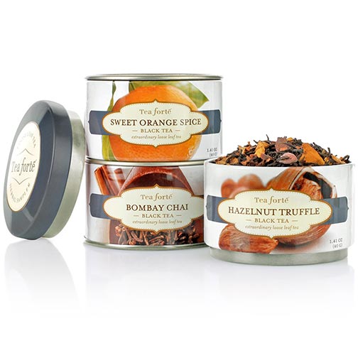 Tea Forte | Trio Black Tea Leaves | Loose Leaf Tea Tins